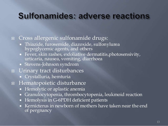 Sulfonamides and trimethoprim