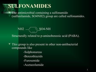 Sulfonamides (VK) | PPT | Pharmaceutical Drugs | Medical Health