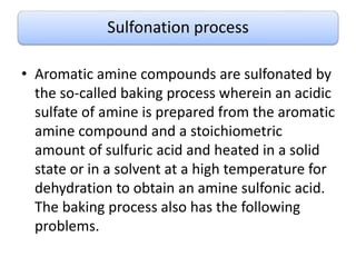 Sulfonation agents, process, problems & examples | PPTX