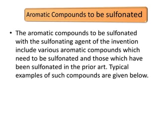 Sulfonation agents, process, problems & examples | PPTX