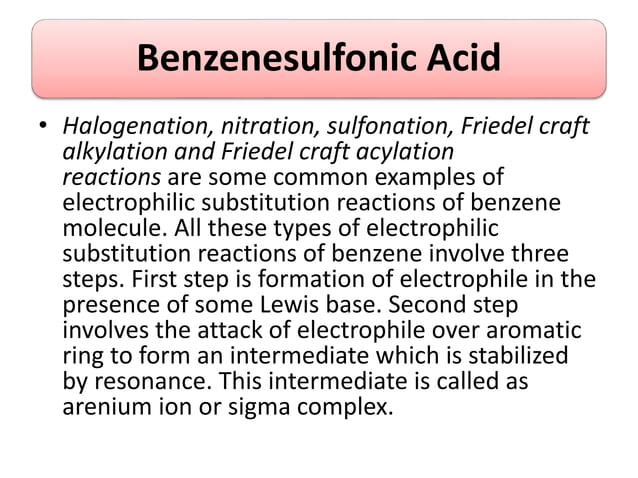 Sulfonation of aromatic compounds | PPTX | Chemistry | Science