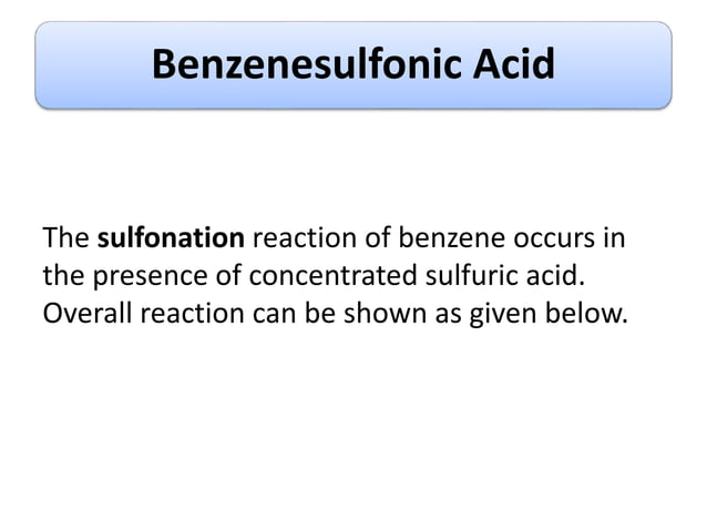 Sulfonation of aromatic compounds | PPTX | Chemistry | Science