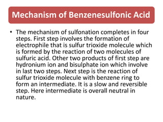 Sulfonation of aromatic compounds | PPTX