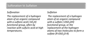 Sulfonation & sulfation | PPTX