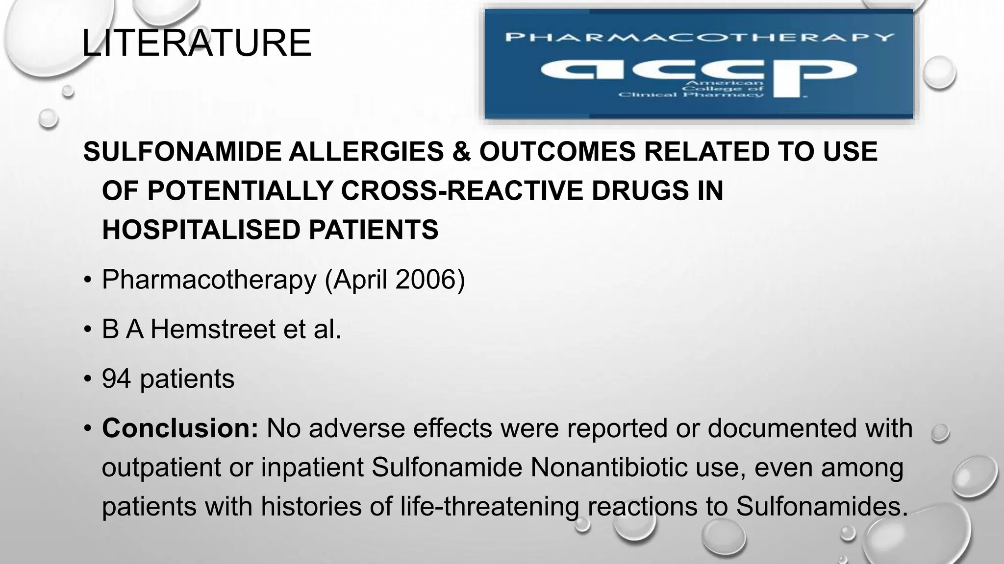 Sulfonylureas & Sulfa allergy | PPTX