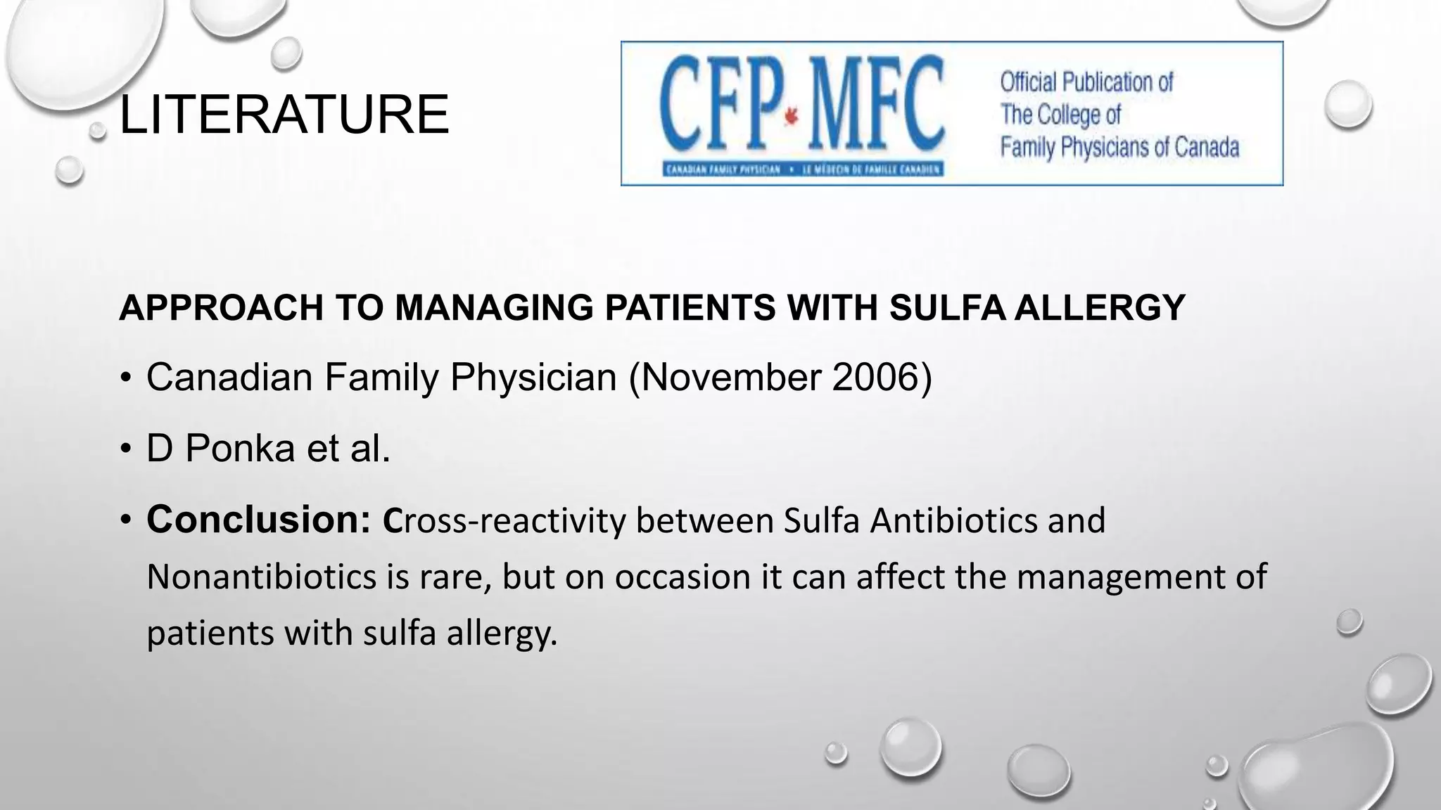 Sulfonylureas & Sulfa allergy | PPTX