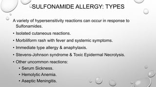 Sulfonylureas & Sulfa allergy | PPTX