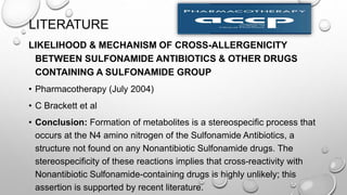 Sulfonylureas & Sulfa allergy | PPTX