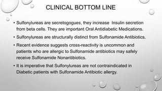 Sulfonylureas & Sulfa allergy | PPTX