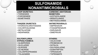 Sulfonylureas & Sulfa allergy | PPTX