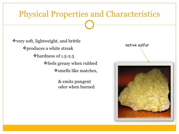 What Are The Physical Properties Of Iron And Sulfur at Laura Chick blog