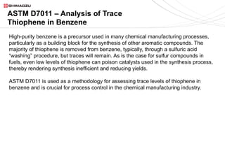 Sulfur Analysis by GC-SCD using Shimadzu’s SCD-2030 for ASTM D5504 ...