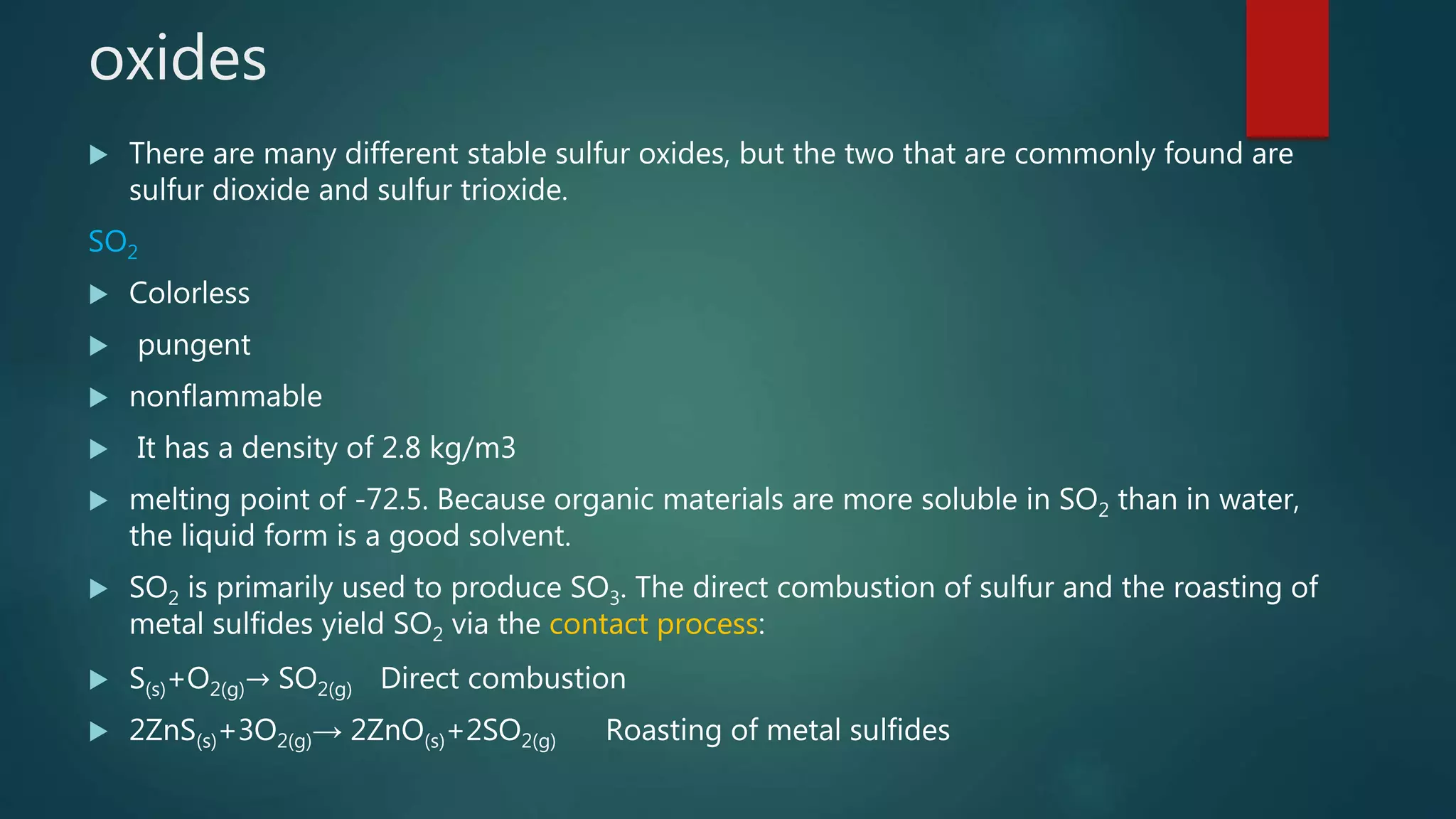 Sulfur chemistry | PPTX