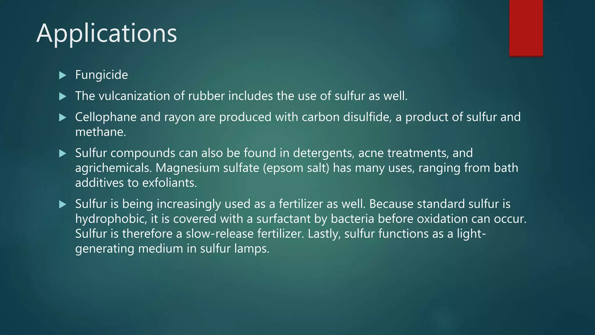 Sulfur chemistry | PPTX
