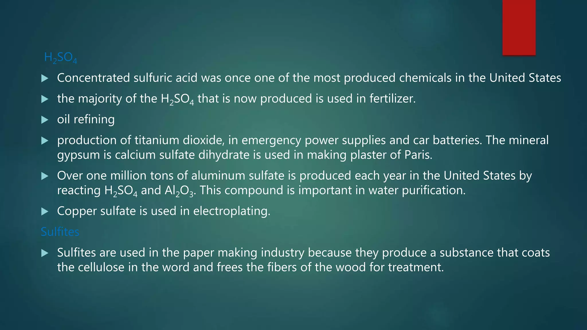 Sulfur chemistry | PPTX