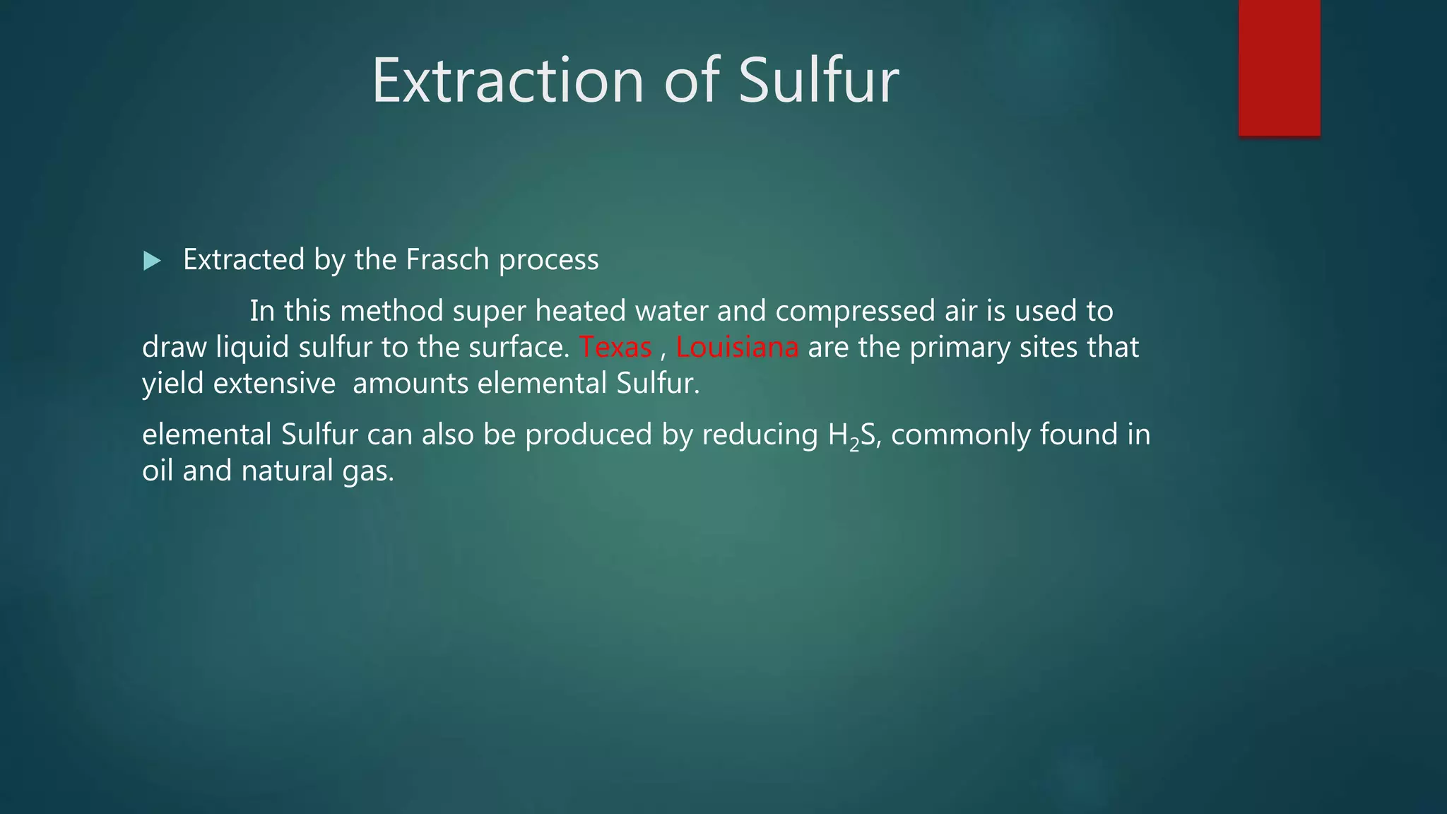 Sulfur chemistry | PPTX