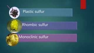 Sulfur chemistry | PPTX | Chemistry | Science