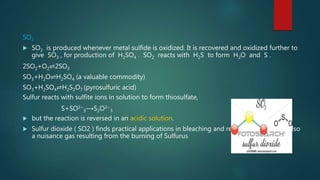 Sulfur chemistry | PPTX | Chemistry | Science