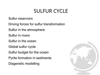 SULFUR CYCLE powerpoint presentation for UG | PPT