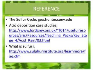 Sulfur cycle presentation | PPTX
