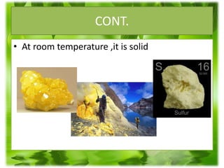 Sulfur cycle presentation | PPTX