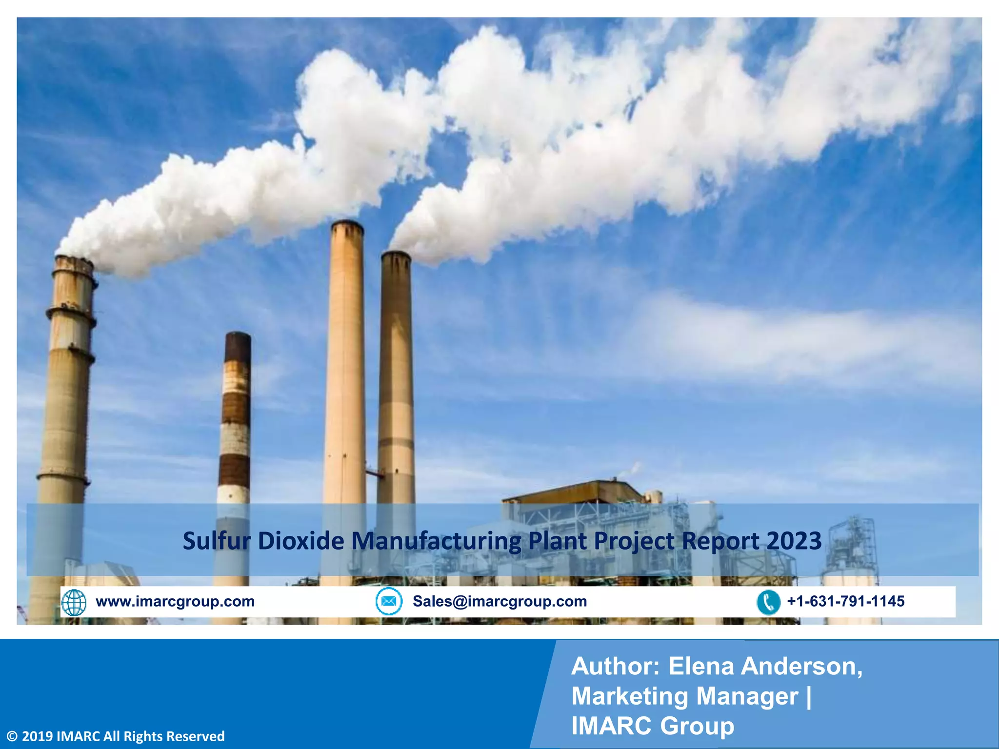 Sulfur Dioxide Manufacturing Unit | Project Report 2023: Machinery, Raw ...