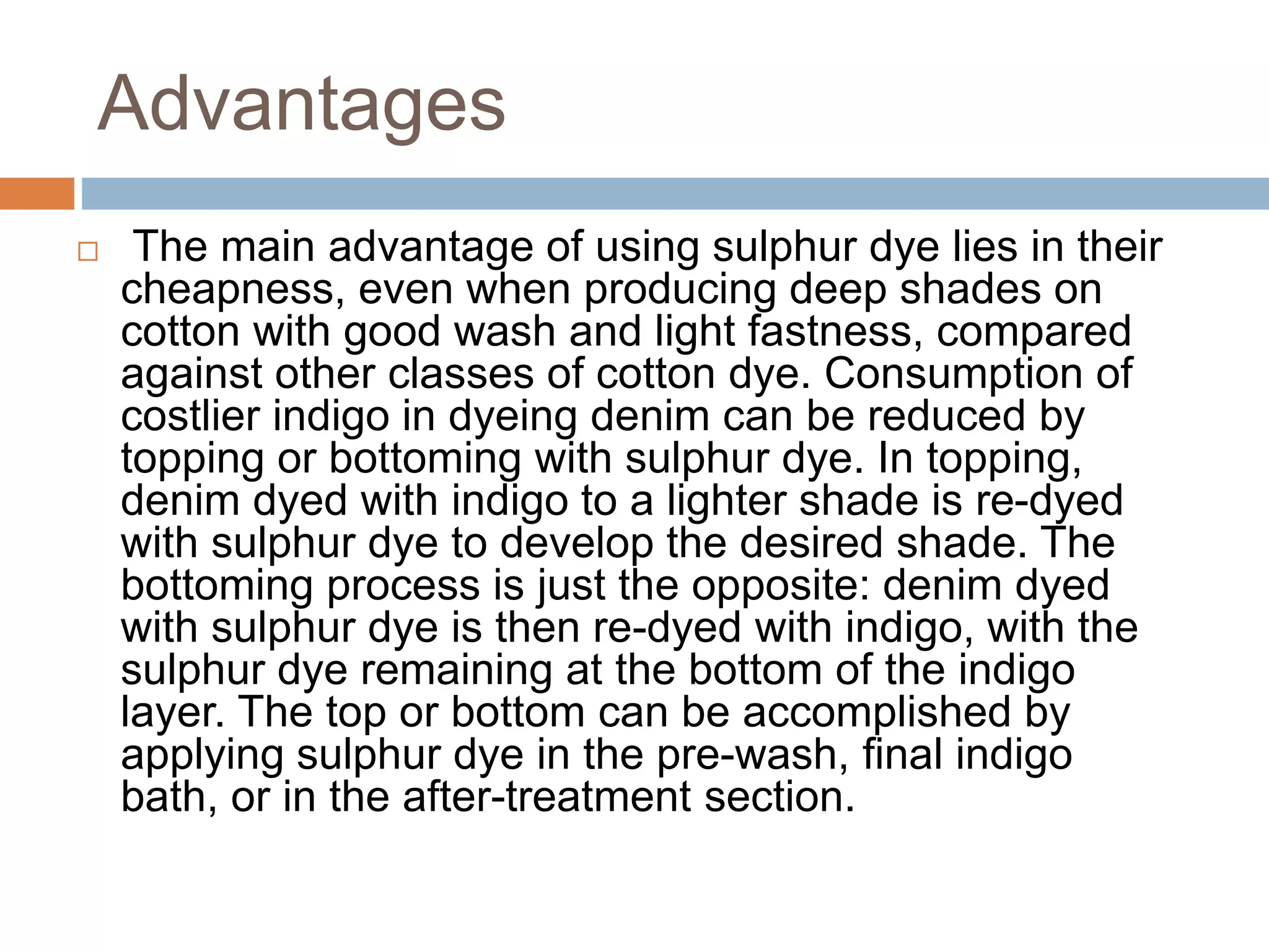 Sulfur dye Presentation | PPTX