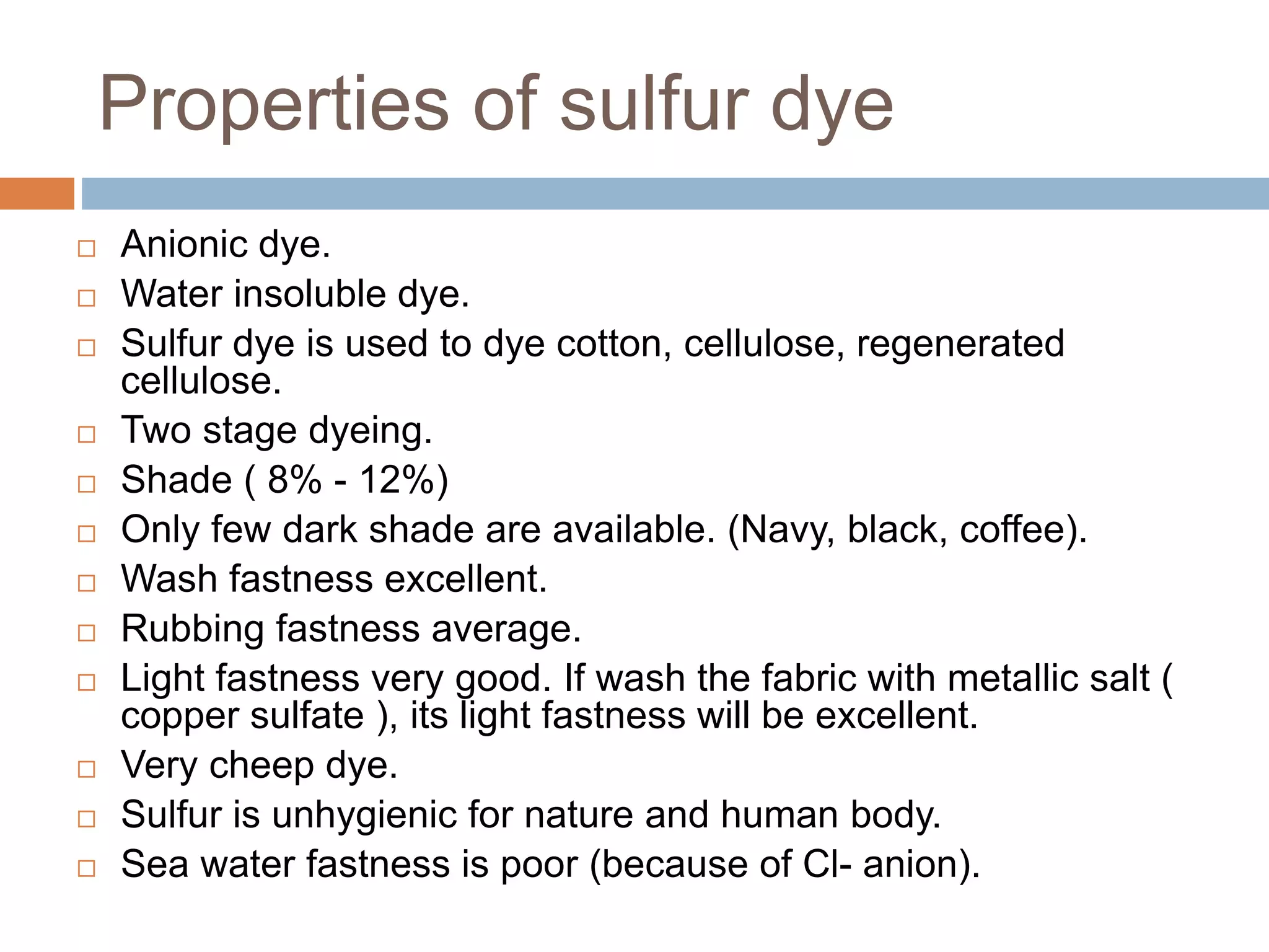 Sulfur dye Presentation | PPTX