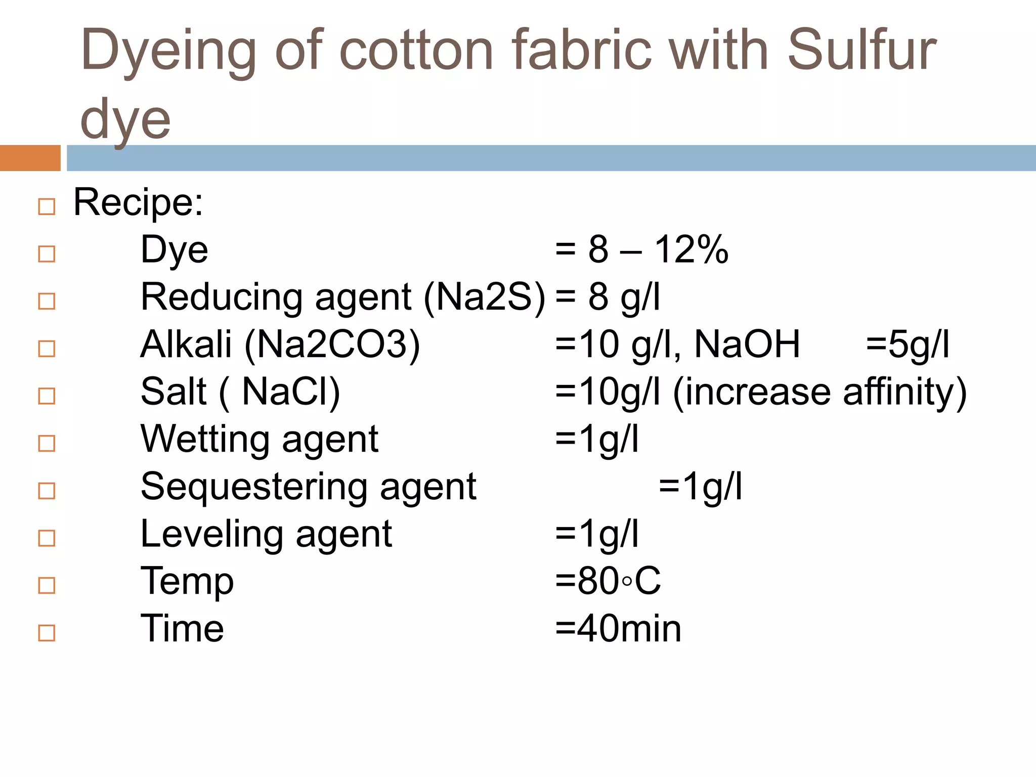 Sulfur dye Presentation | PPTX