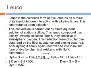 Sulfur dye Presentation | PPTX