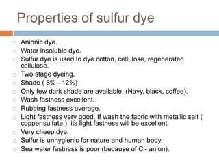 Sulfur dye Presentation | PPTX