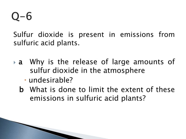 Sulfuric acid manufacturing and process flow diagram | PPTX | Chemistry ...