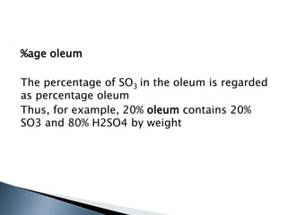 Sulfuric acid manufacturing and process flow diagram | PPTX