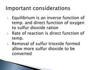 Sulfuric acid manufacturing and process flow diagram | PPTX