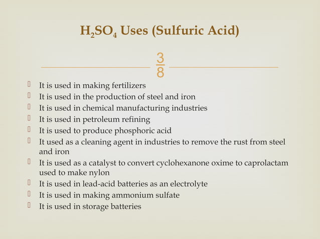 Sulfuric Acid Presentation For Graduate Students Ppt