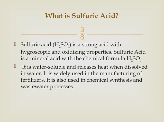 sulfuric acid presentation for Graduate Students | PPT