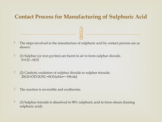 sulfuric acid presentation for Graduate Students | PPTX