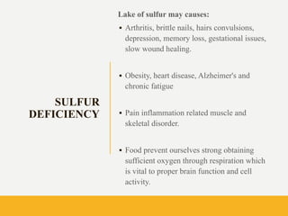 Sulfur in human body | PDF