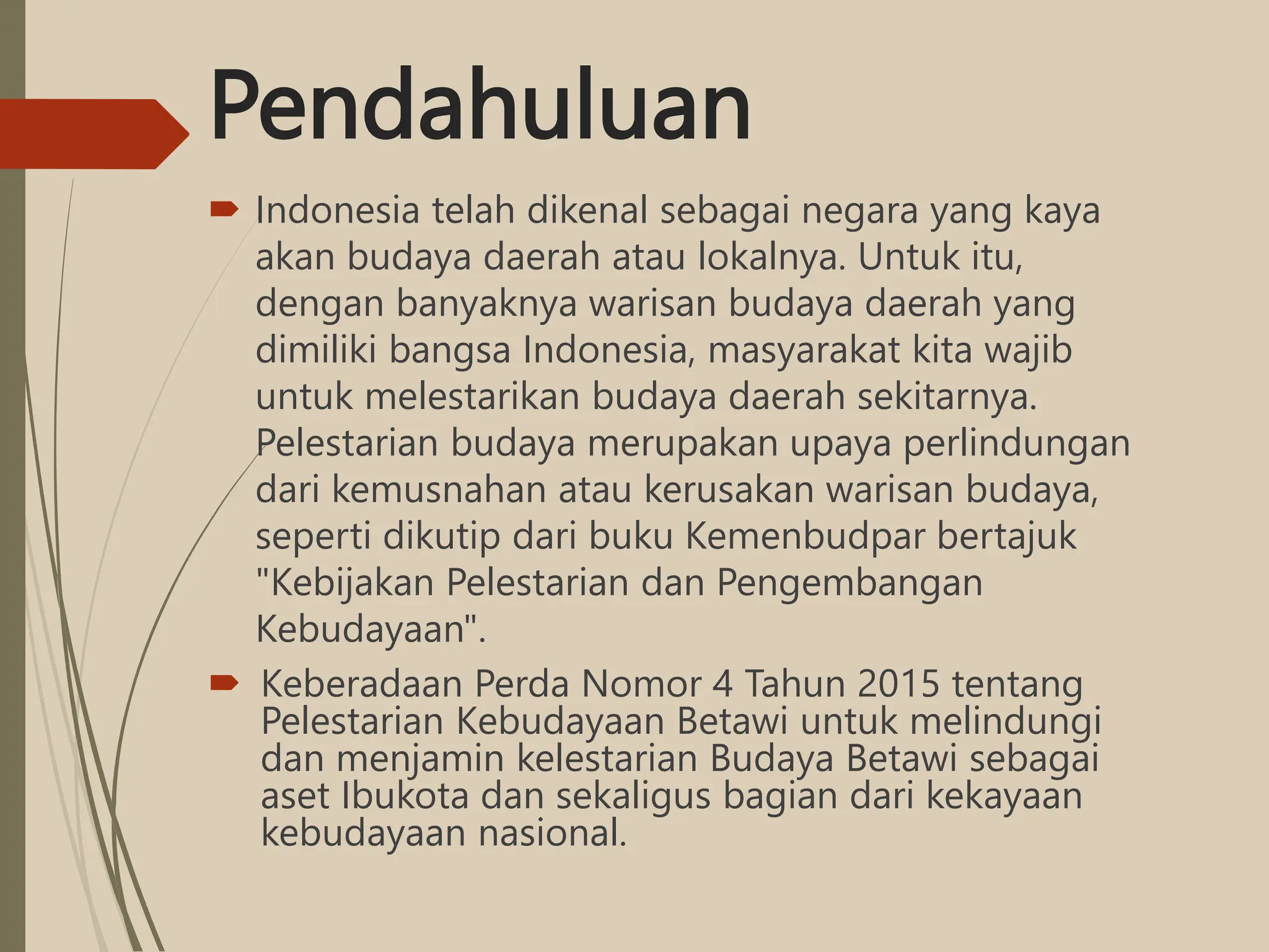 Paparan tentang Peraturan Daerah Provinsi DKI Jakarta tentang adat ...
