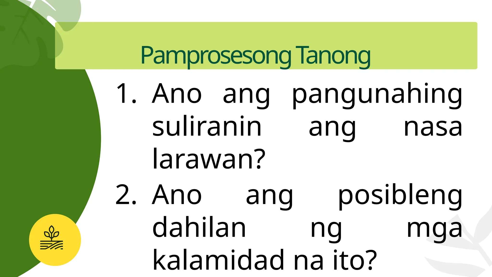 Suliranin sa Sektor ng Agrikultura (pangingisda, Paggugubat).pptx