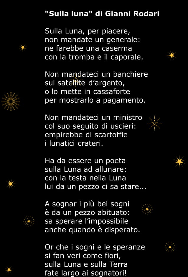 Sulla luna di Gianni Rodari | PDF