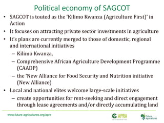 The politics of SAGCOT: Implications for small-scale producers and ...