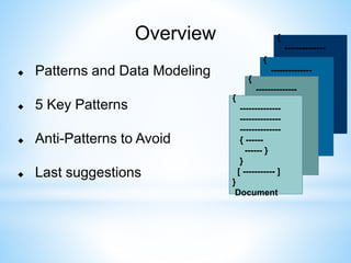 Modeling with Document Database: 5 Key Patterns | PPTX