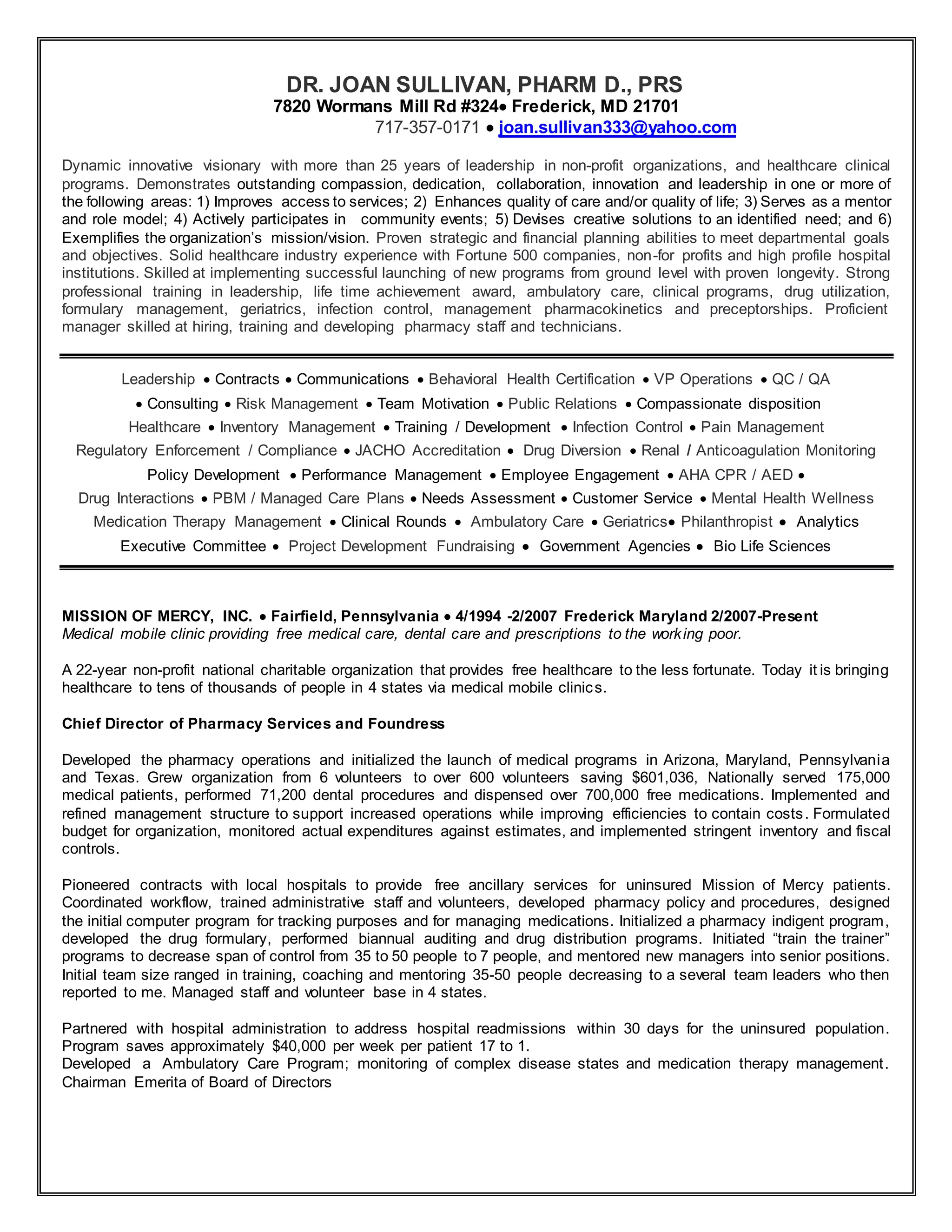 Sullivan official resume | DOCX