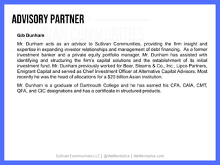 Sullivan Communities Investment Criteria & History | PPT