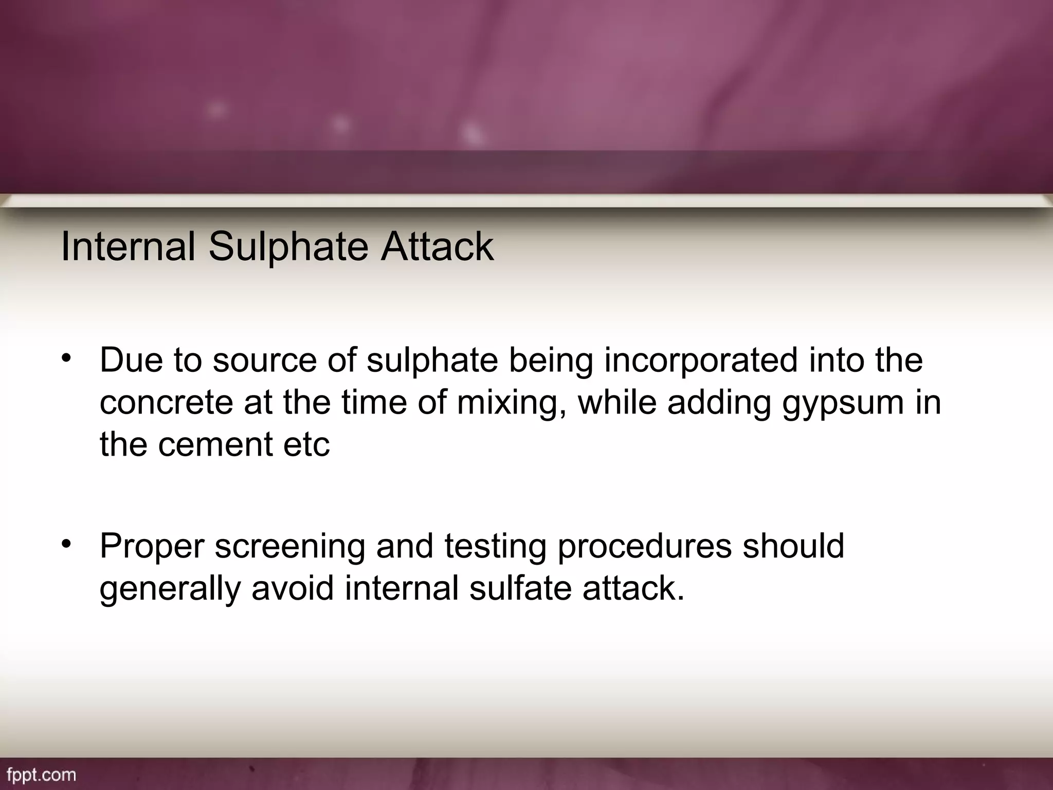 Sulphate attack | PPT