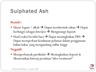Sulphated ash itb | PPT