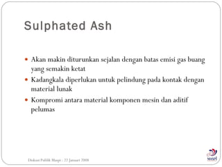 Sulphated ash itb | PPT