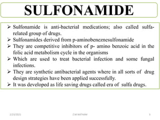 Sulphonamide presentation | PPTX