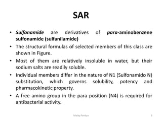 Sulphonamides Pharmacology For Pharmacy students | PPTX
